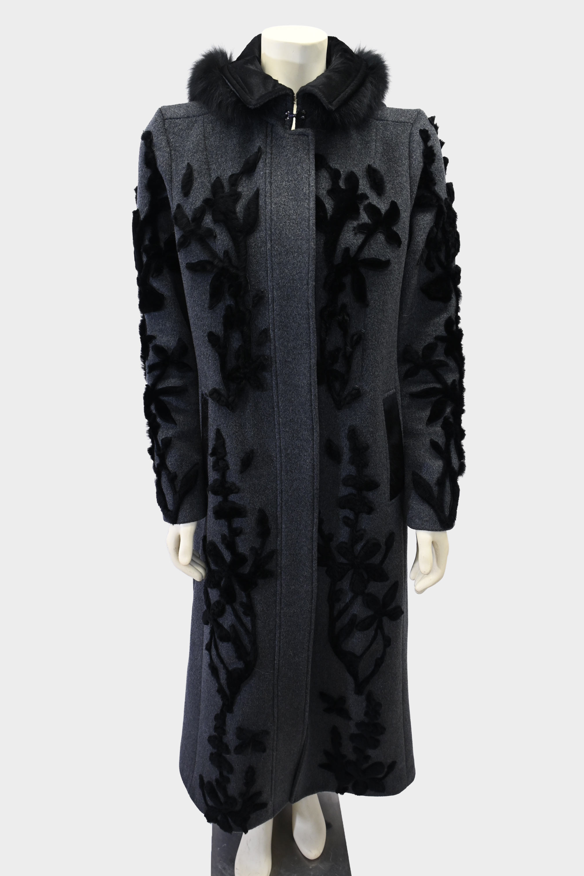 Elie Tahari Julia Fur Trim Coat – Elite Repeat Shop