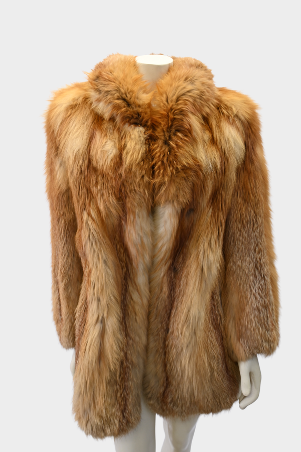 Red Fox Fur Jacket with Detailing One of A Kind – Elite Repeat Shop